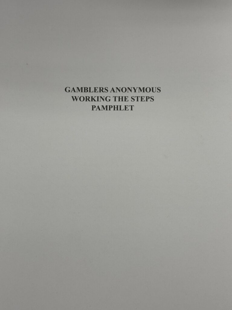 Working the Steps Pamphlet - Gamblers Anonymous